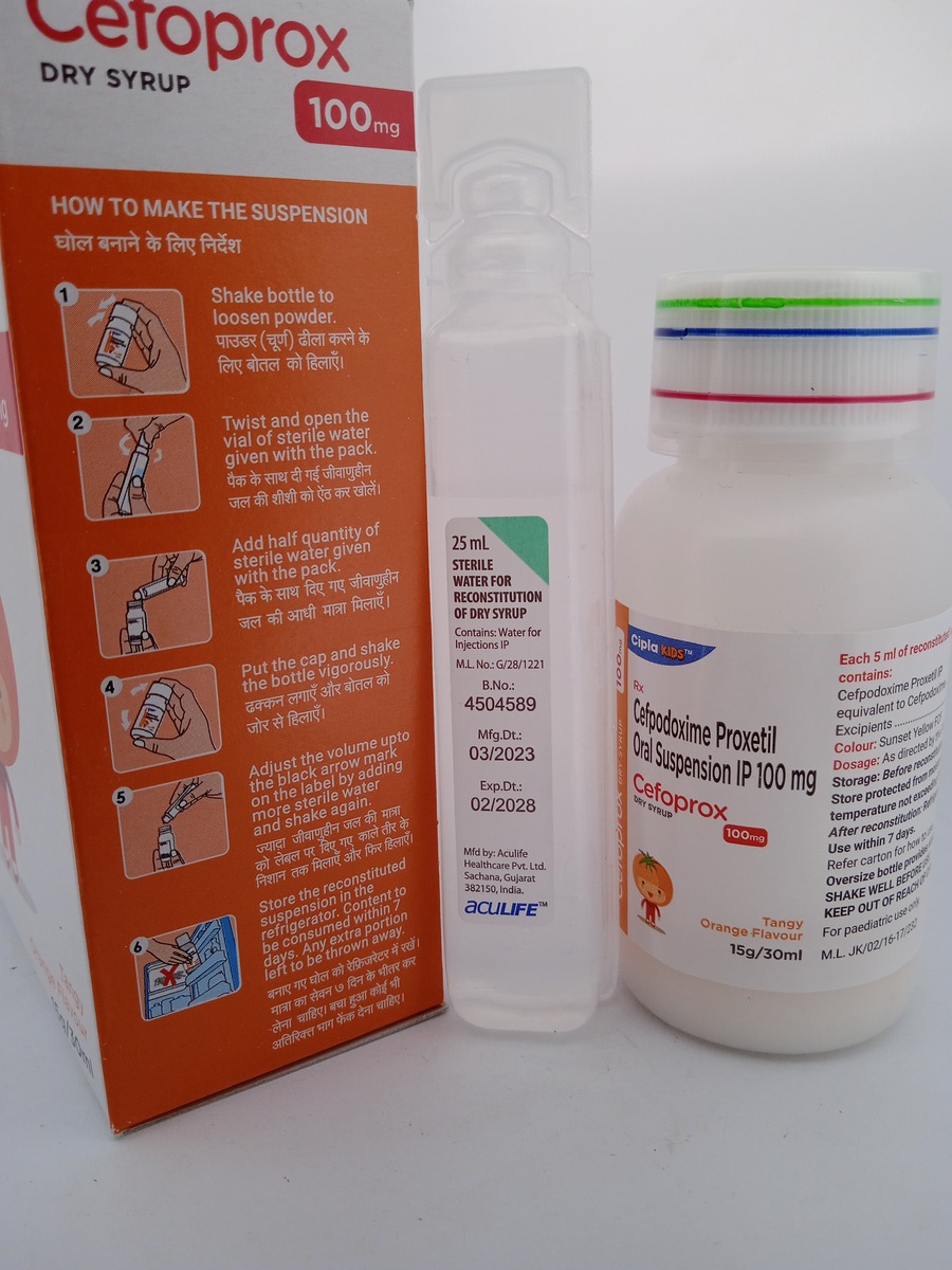 CEFOPROX DRY SYRUP 100 MG - 1 BOTTLE OF 15g/30ML - Lifes Pharma ...