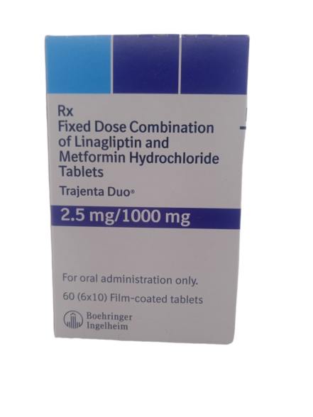 TRAJENTA DUO 2.5MG/1000MG - 10 TABLETS - Lifes Pharma
